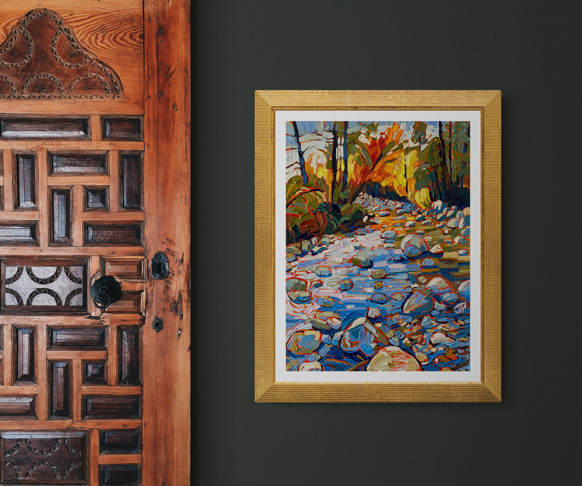 Sunlight over Autumn Creek – Jennifer Prevost Art