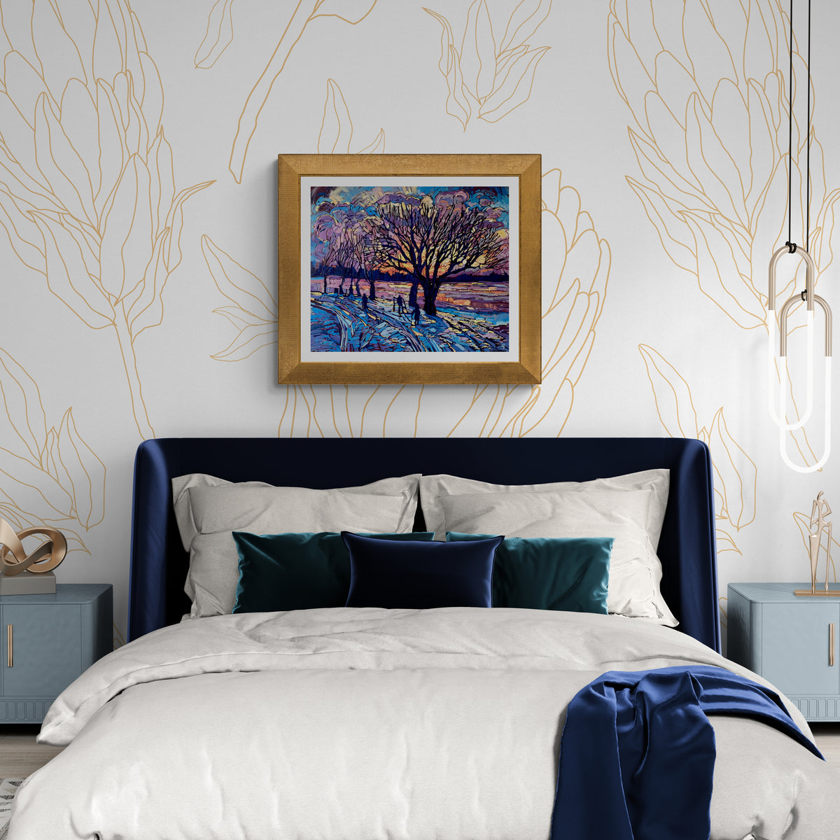 Skiers Along the Ottawa River – Jennifer Prevost Art