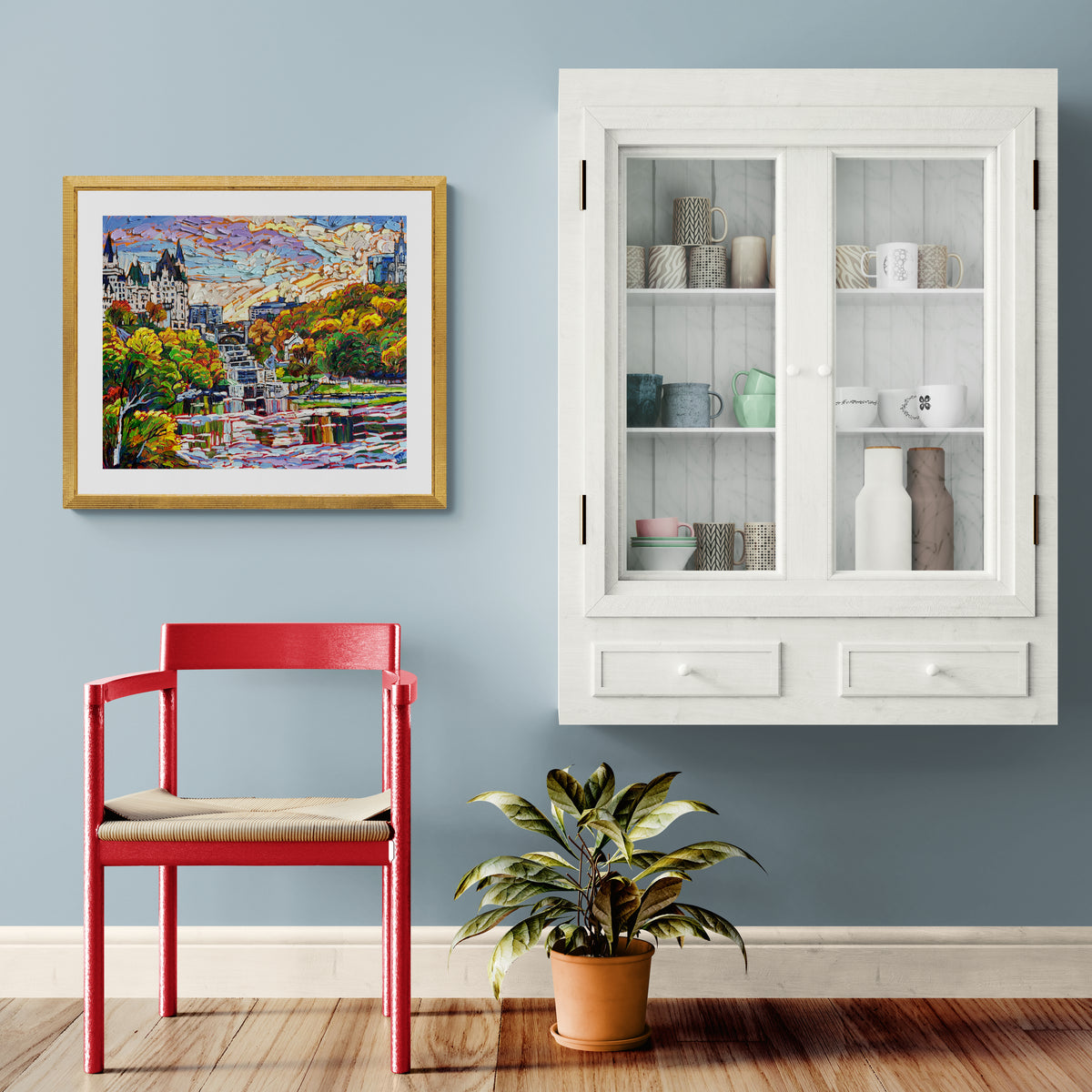 River View of the Rideau Canal, Locks – Jennifer Prevost Art